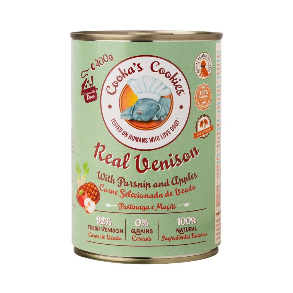 Cookas Cookies Paté Till Hunden Real Venison 400g